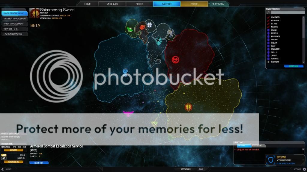 MWO: Forums - Faction Map Territory Load Issue