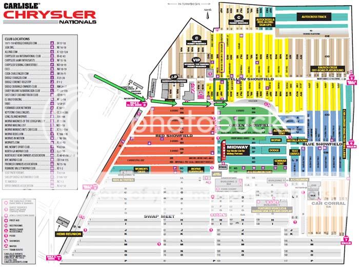 Carlisle 2014 Event Packet, Map & Car Sheets - Chrysler 300M ...